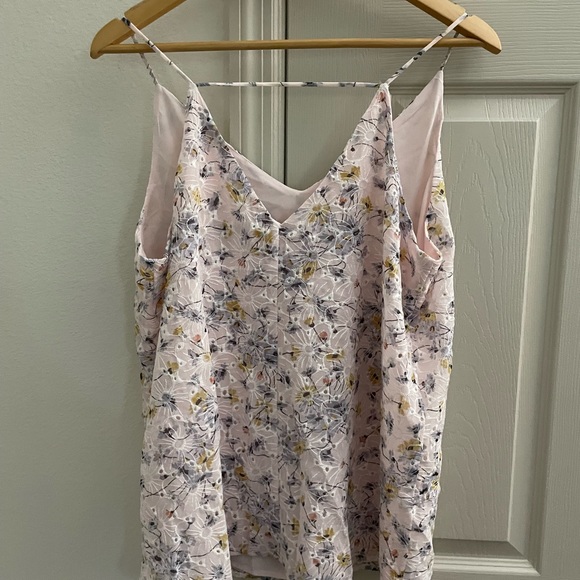 LOFT | Tops | Loft Pale Pink With Flowers Cami | Poshmark